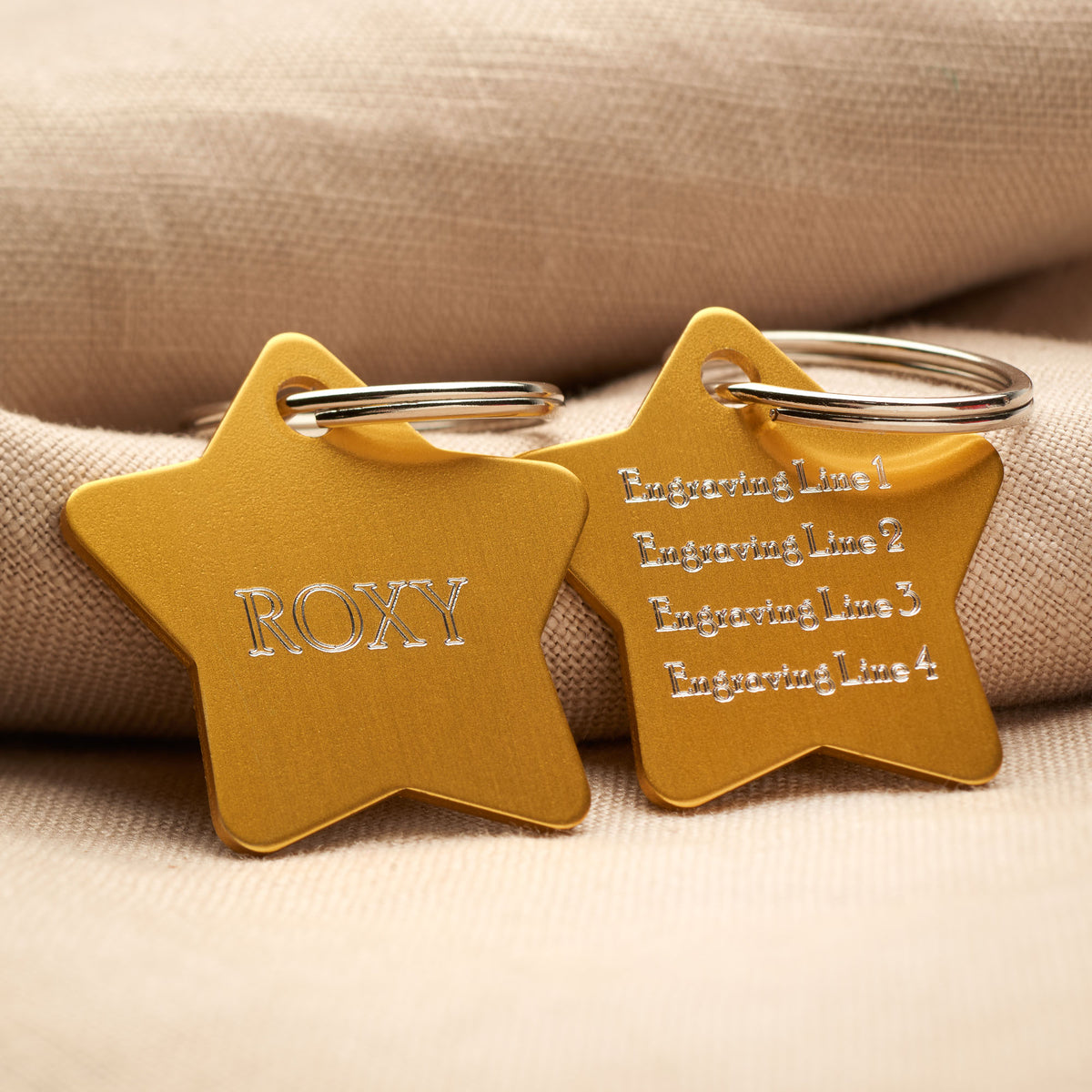 Star Gold Aluminium Tag – The Pet Tag Store