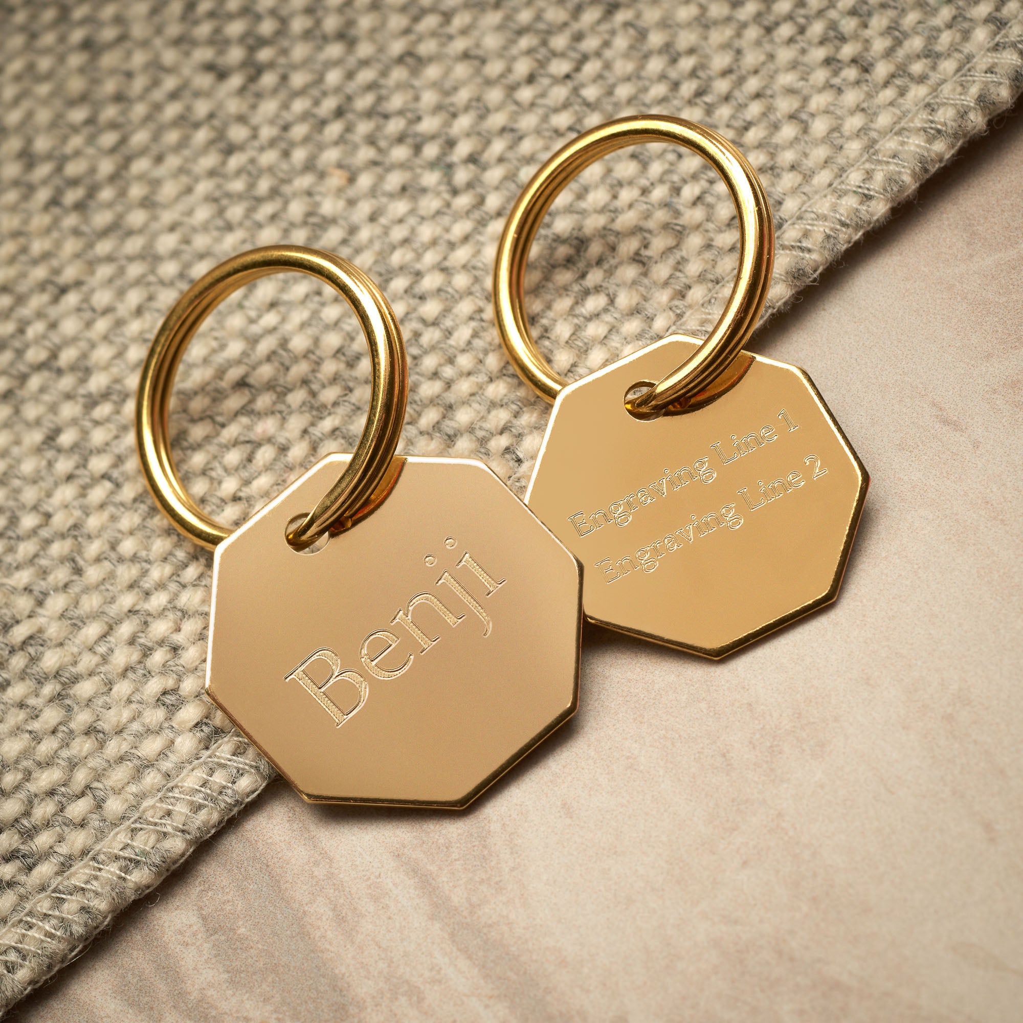 Brass Octagon Tag – The Pet Tag Store